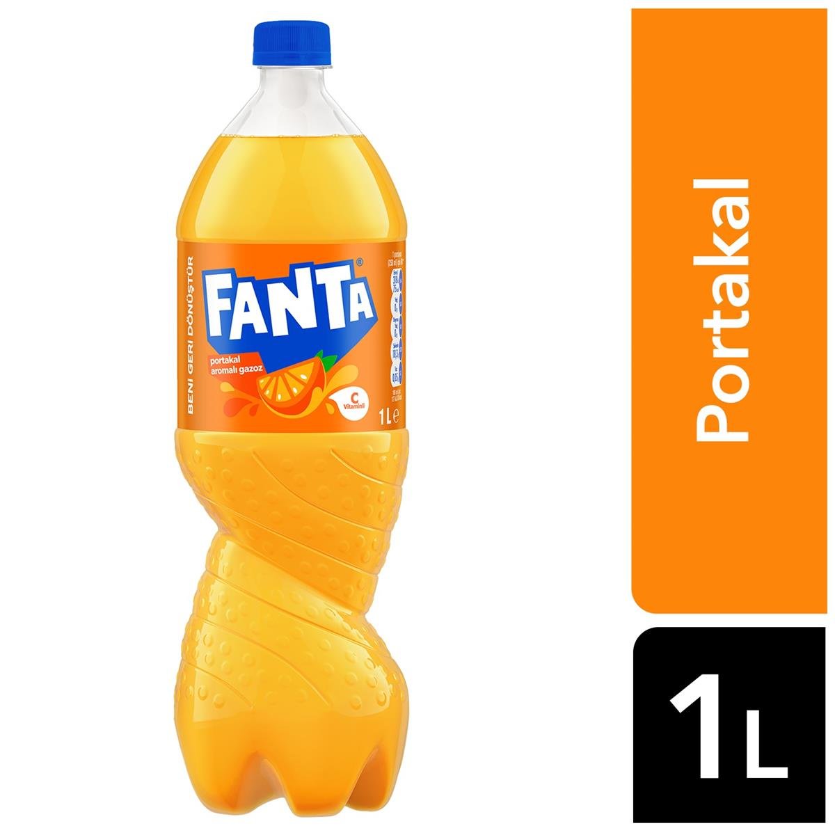 Fanta Portakal 1 LT – Meyve Aromalı, Gazlı ve Serinletici Portakal Keyfi