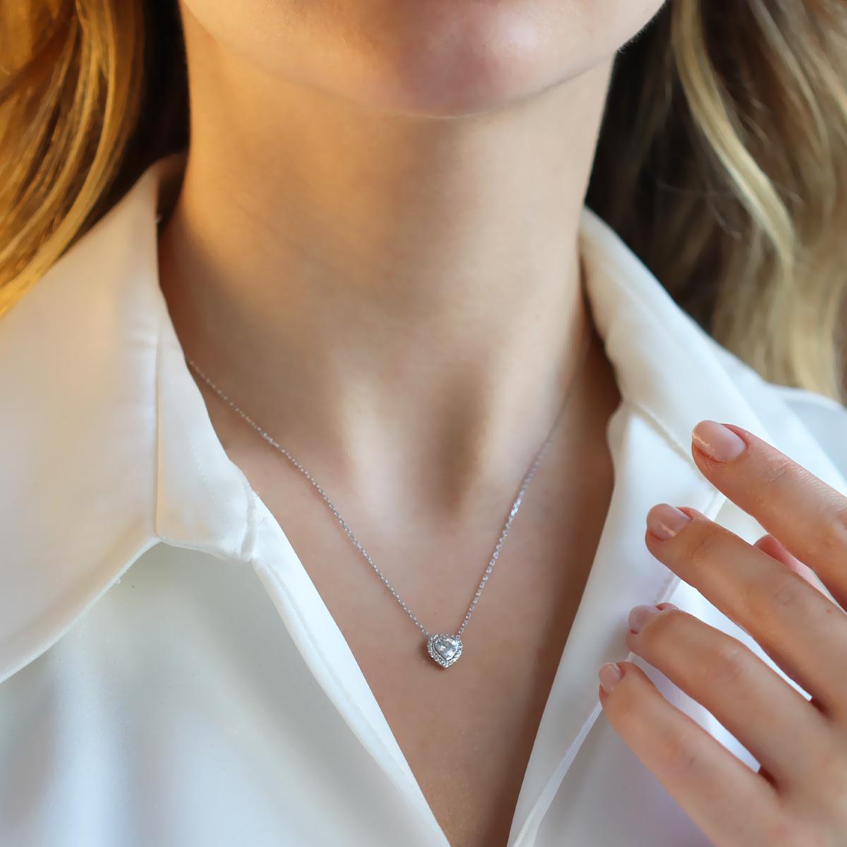 Kalp Pandora Zirkon Taşlı 925 Ayar Gümüş Kolye - Necatigun.com