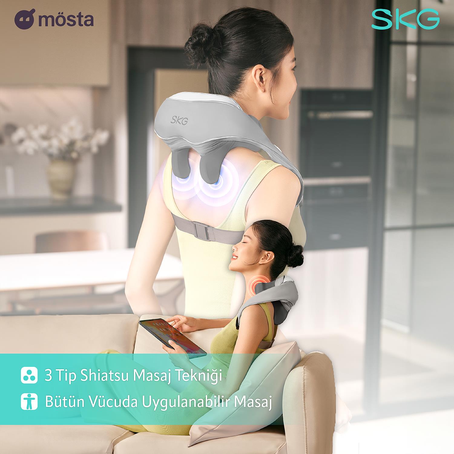 SKG H5-E Taşınabilir Akıllı Omuz ve Boyun Masaj Robotu