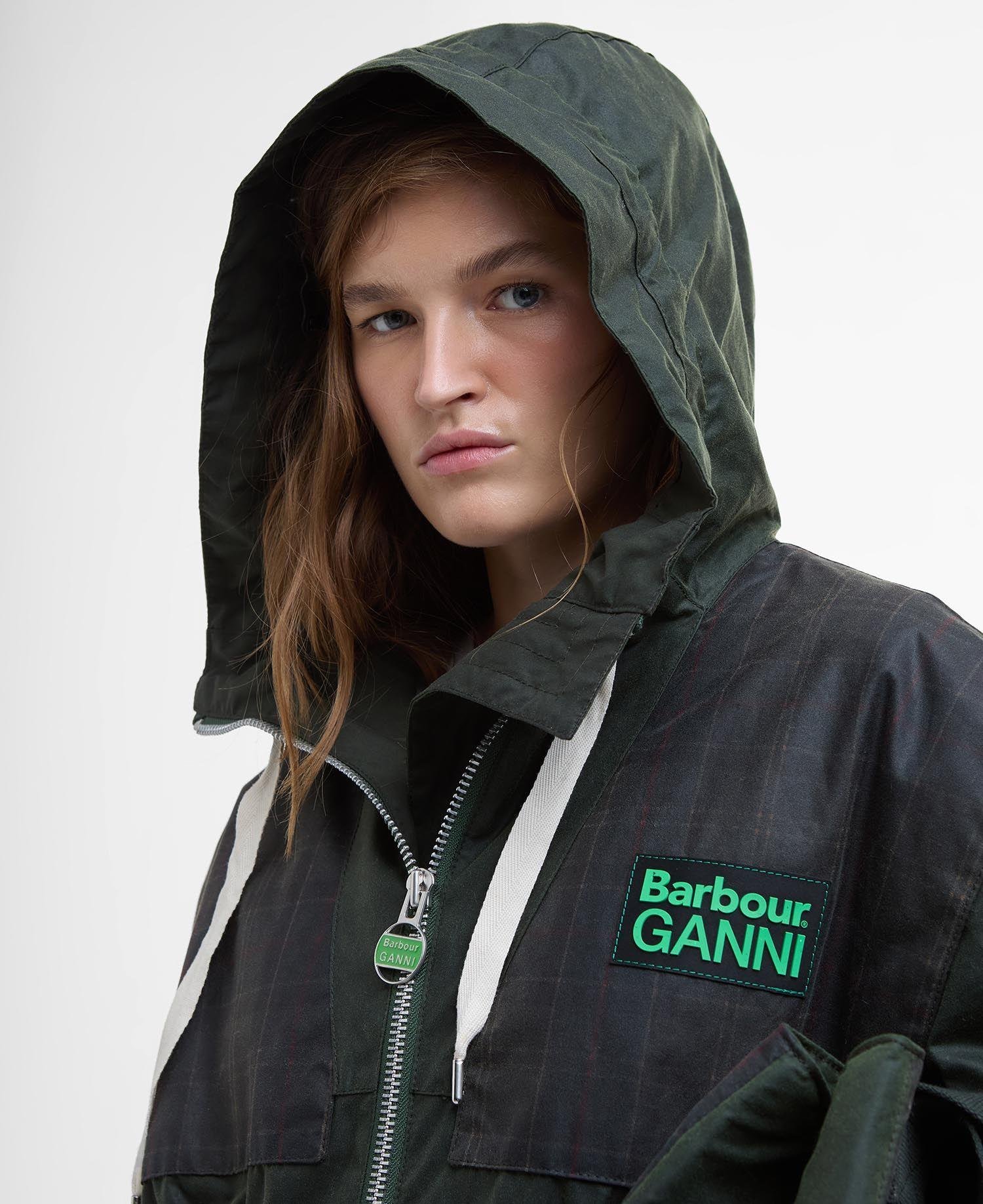 Barbour x GANNI Yağlı Parka GN61 Green