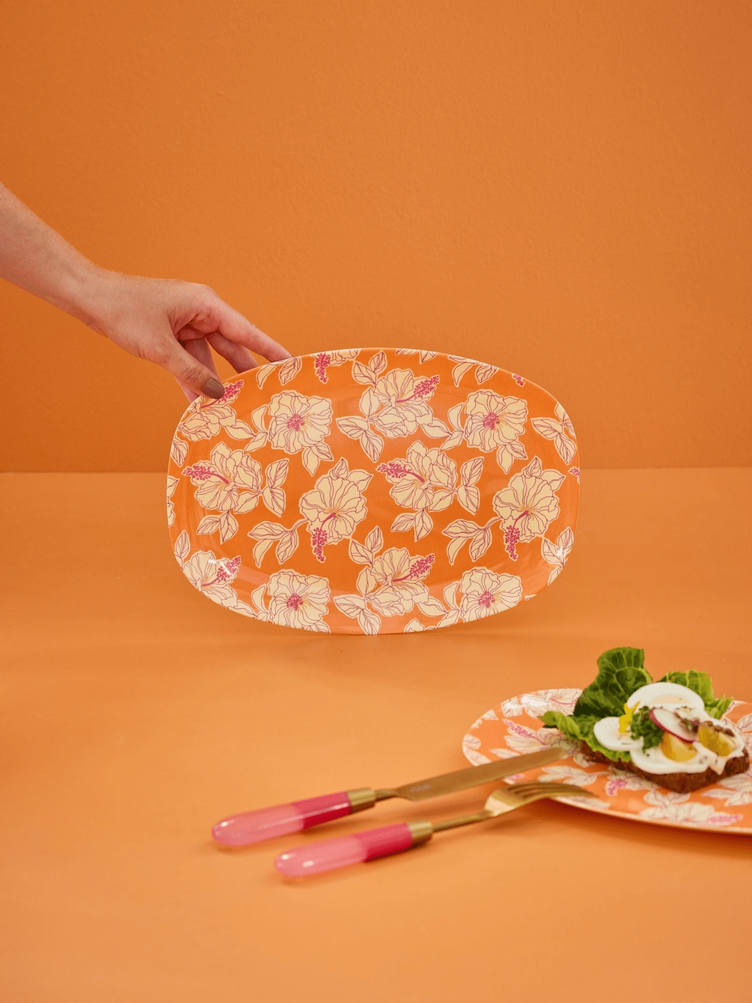 Melamin Dikdörtgen Tabak - Hibiscus | RICE Türkiye