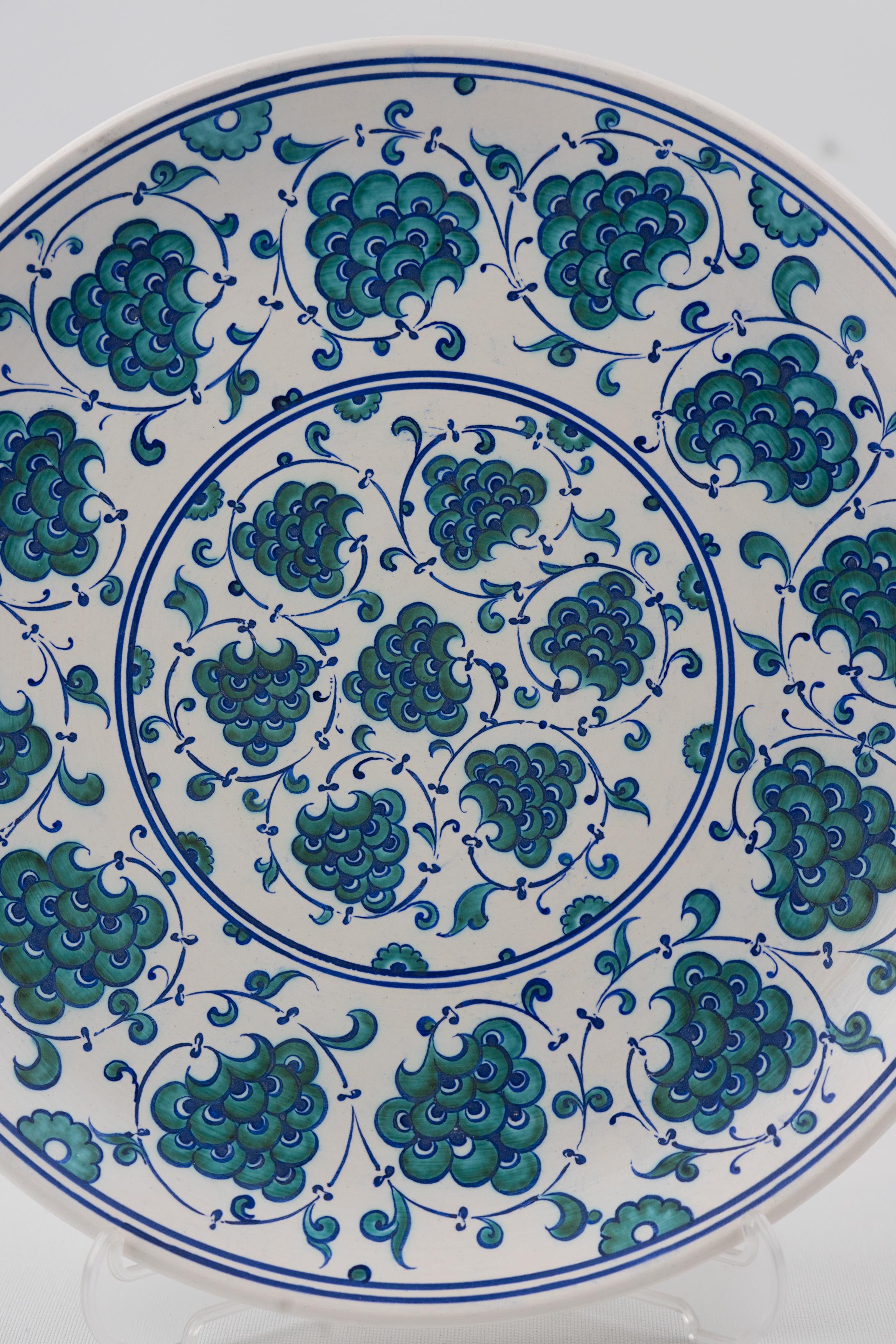 30CM BABA NAKKAŞ ÜSLUBU İZNİK ÇİNİ TABAK - Simpaş Kalitesiyle Kütahya ...