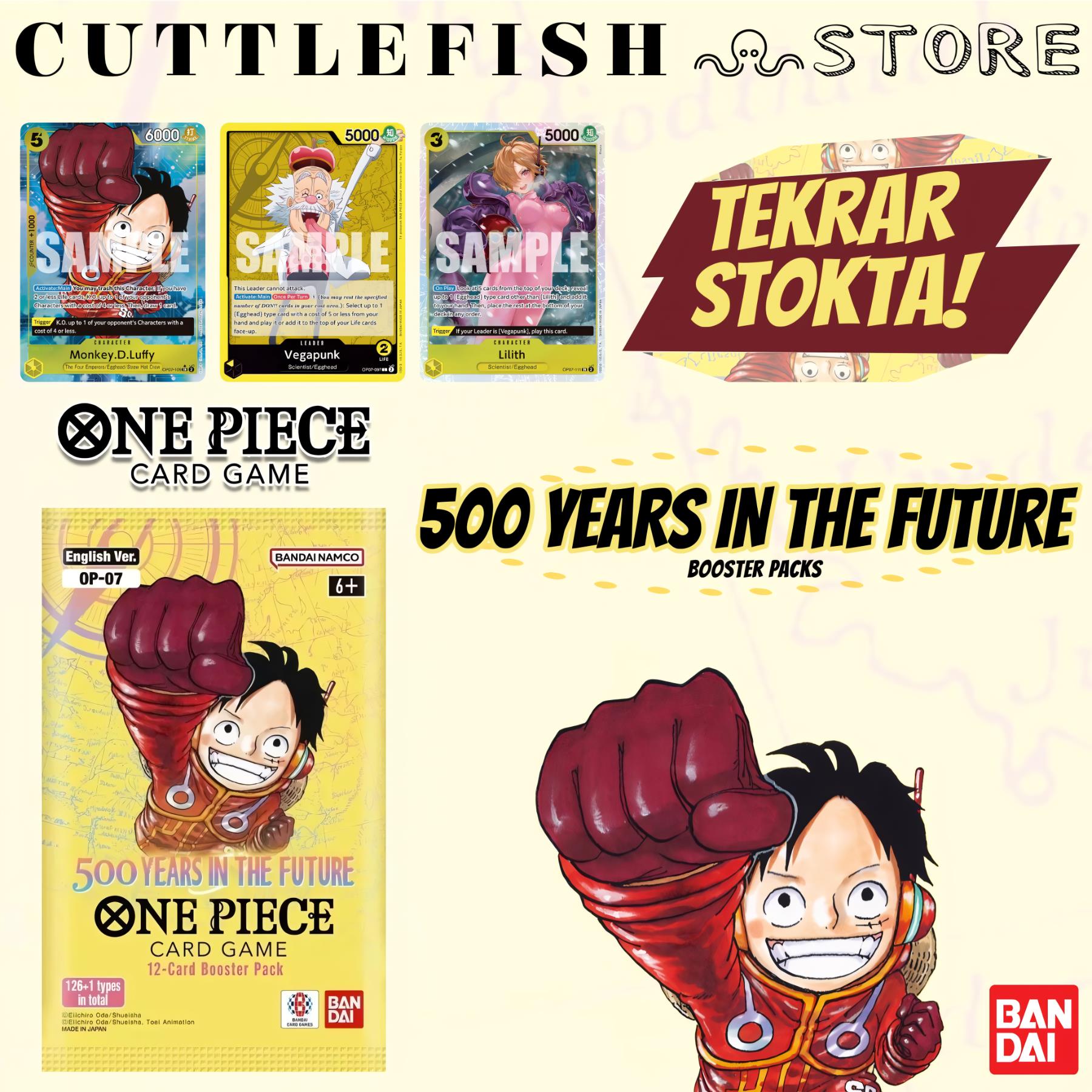 ONE PIECE TCG: 500 Years in the Future Booster OP07 – Geleceğin Korsanları Koleksiyonunuzda!