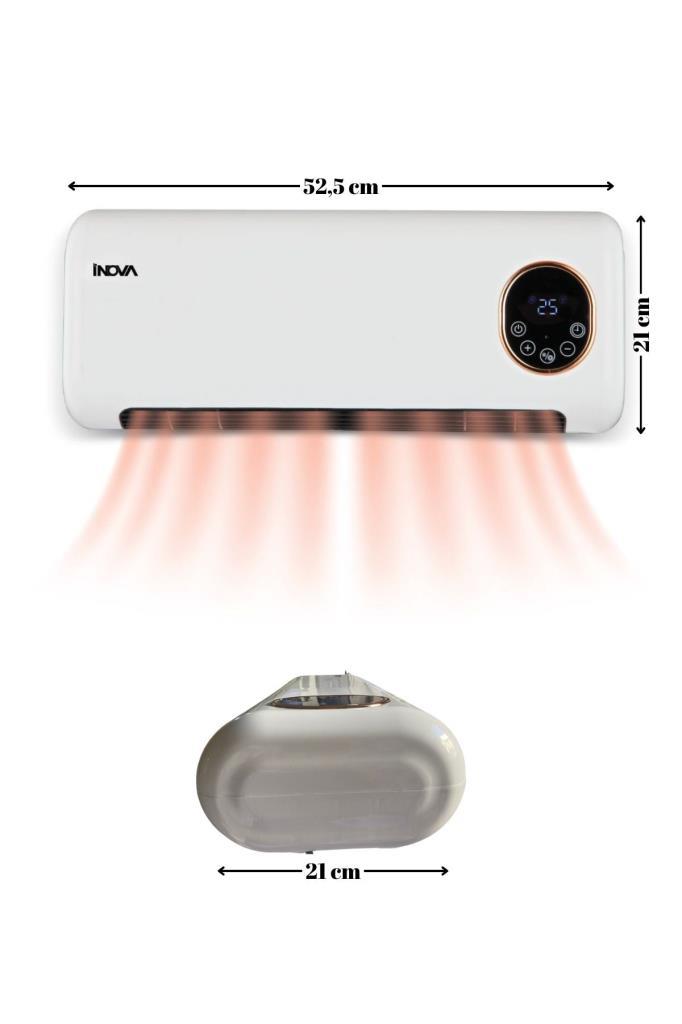 İNOVA SATURN DUVAR TİPİ KLİMATİK TURBO FANLI ISITICI ELEKTRİKLİ SOBA VE ...