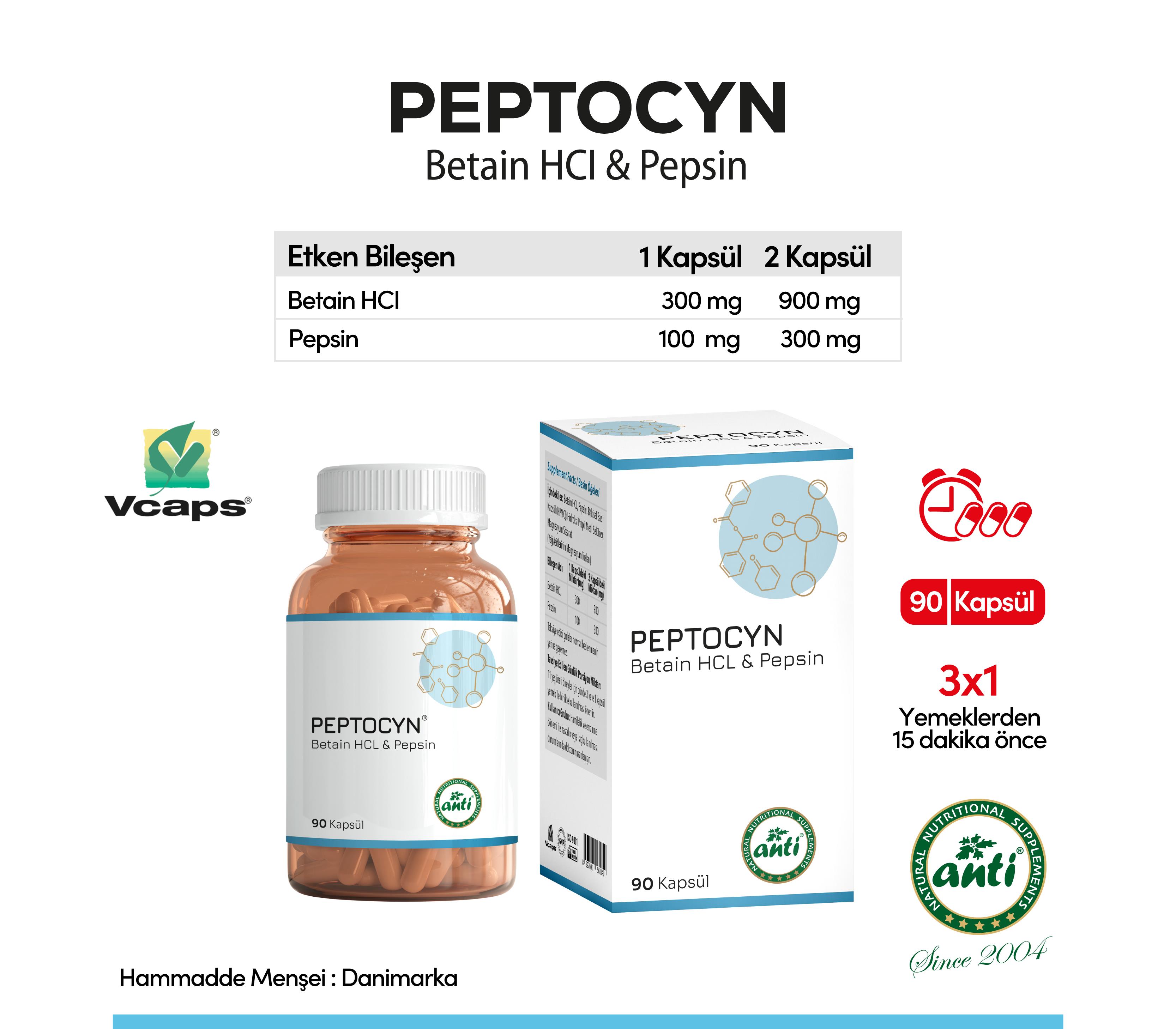 Peptocyn Betain Hcl, Pepsin - Anti