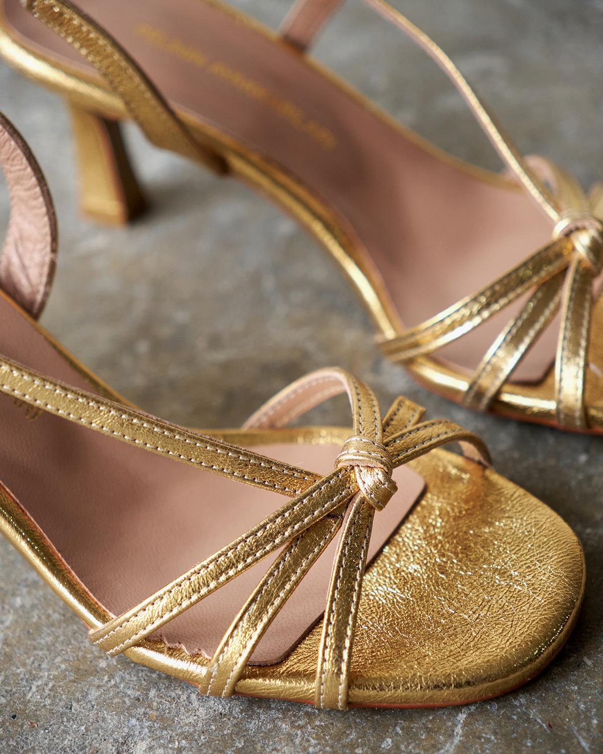 GARCY GOLD DERİ TOPUKLU AYAKKABI