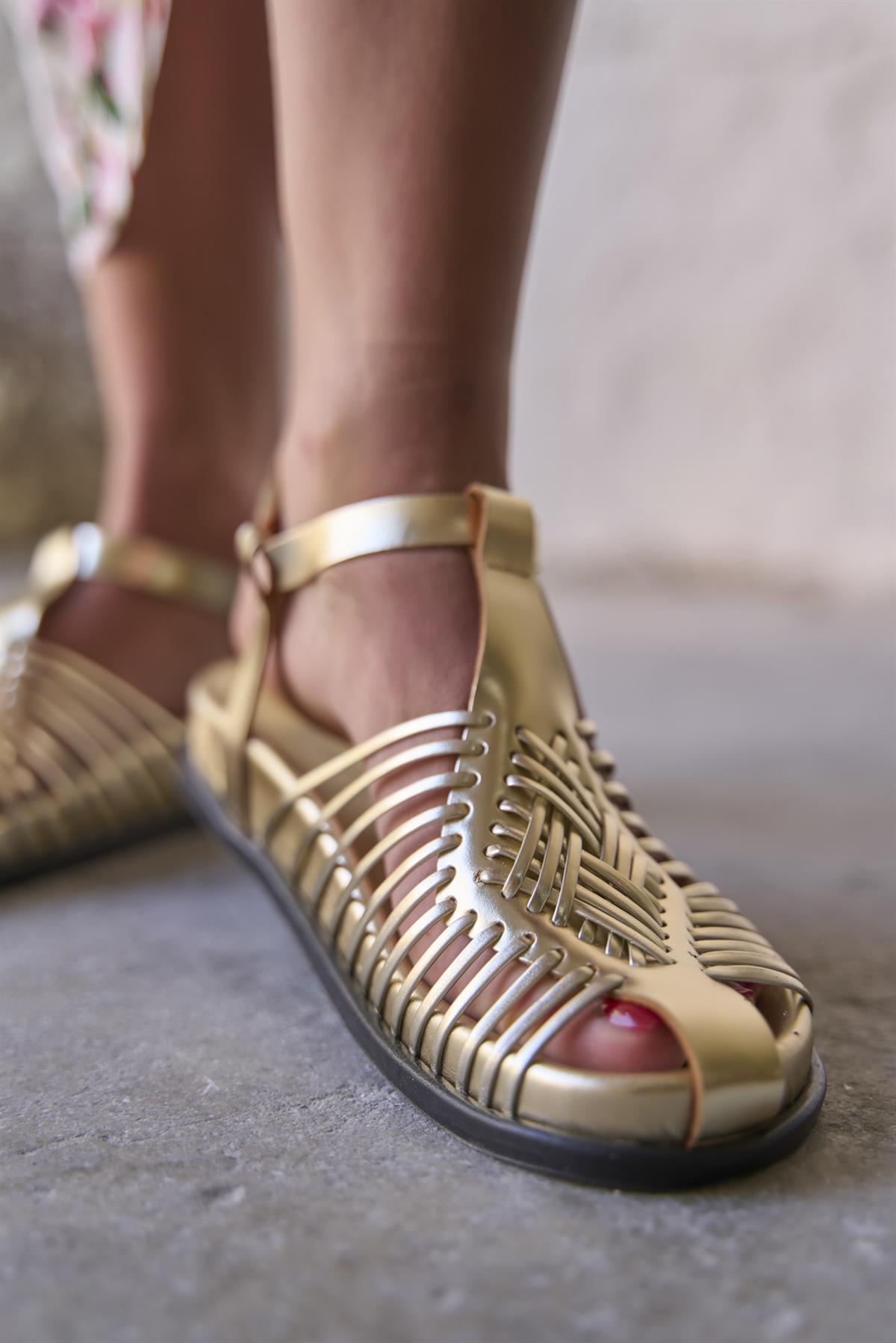 NEİL GOLD DERİ SANDALET