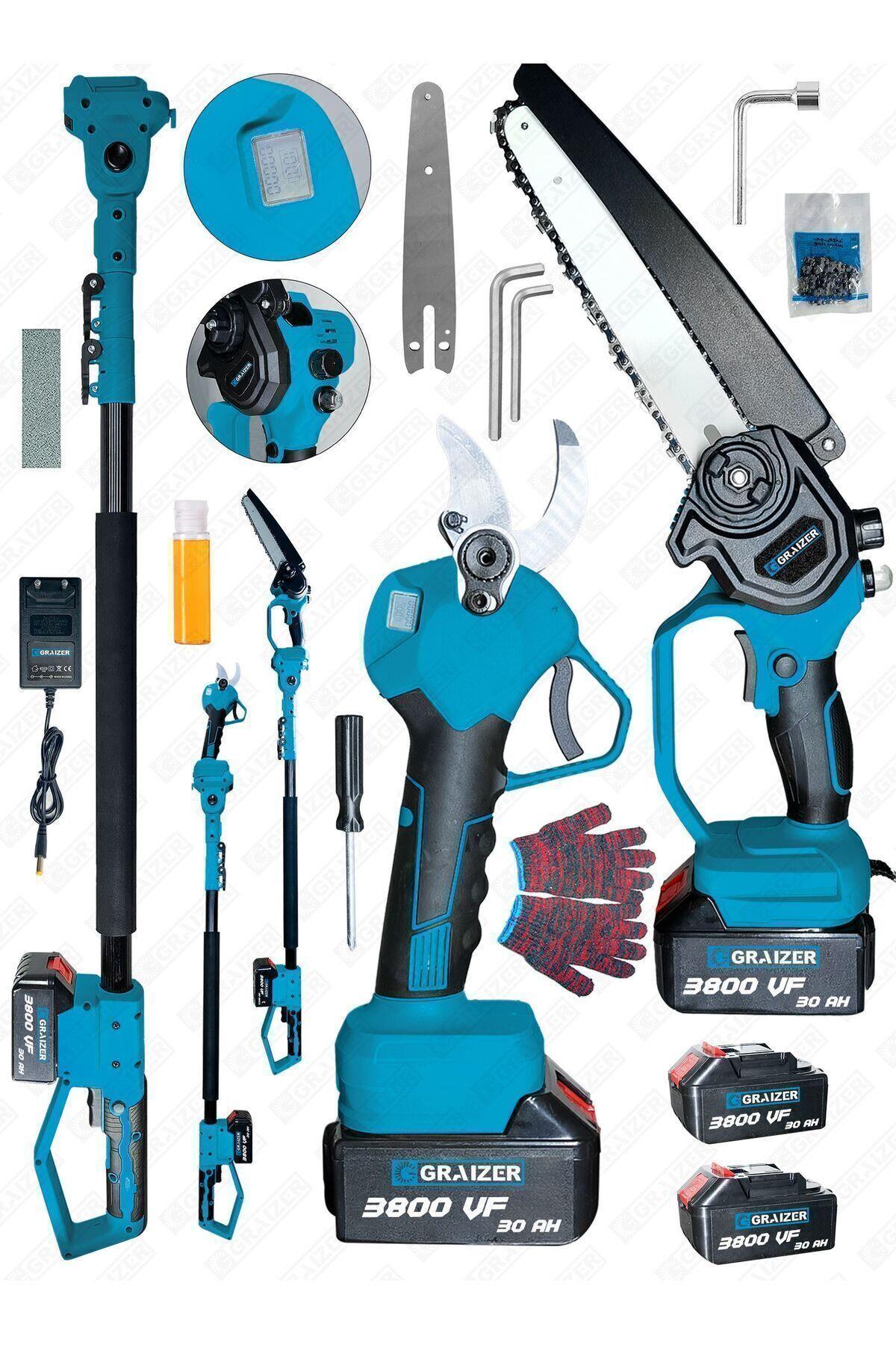 Alman 3800 Vf 30 Ah Daflong seri 2 Akü Yağ Pompali Şarjlı Dal Ağaç ...