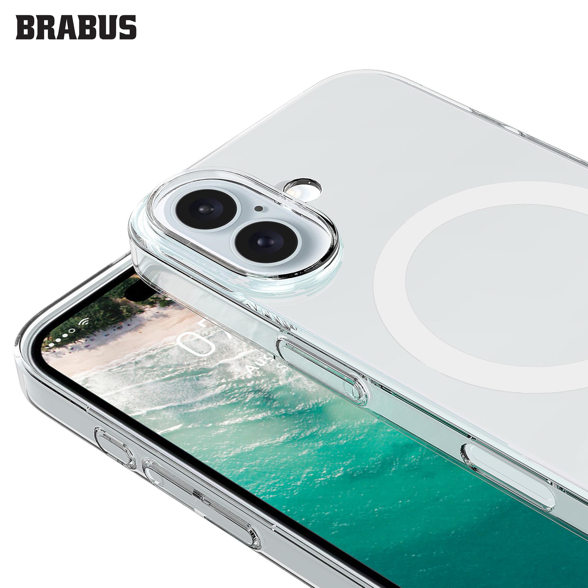 Brabus IC MagSafe iPhone 16 Şeffaf Sert Silikon Kılıf – Toptan Satış
