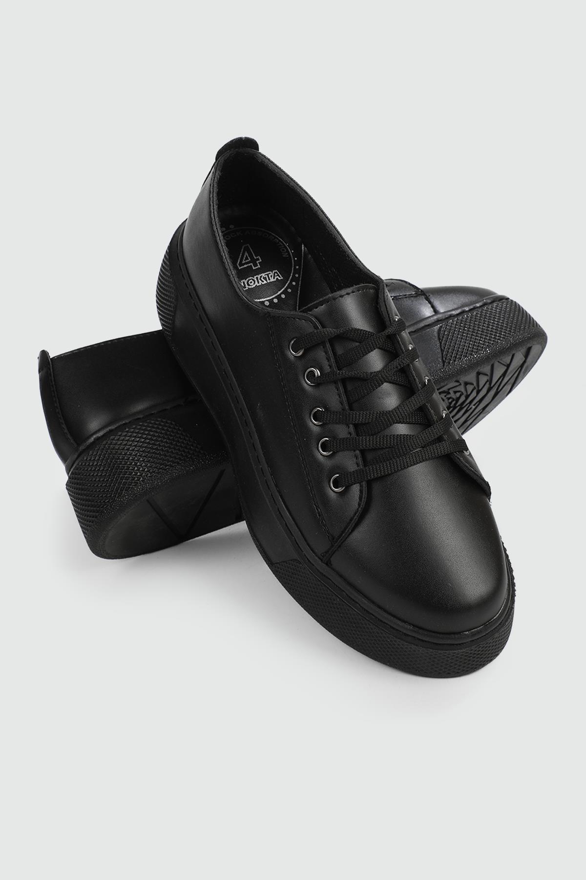 WanettiOrtapedik Taban Günlük Rahat Siyah Kadın Ayakkabı 24-611 | Ayakkabı City