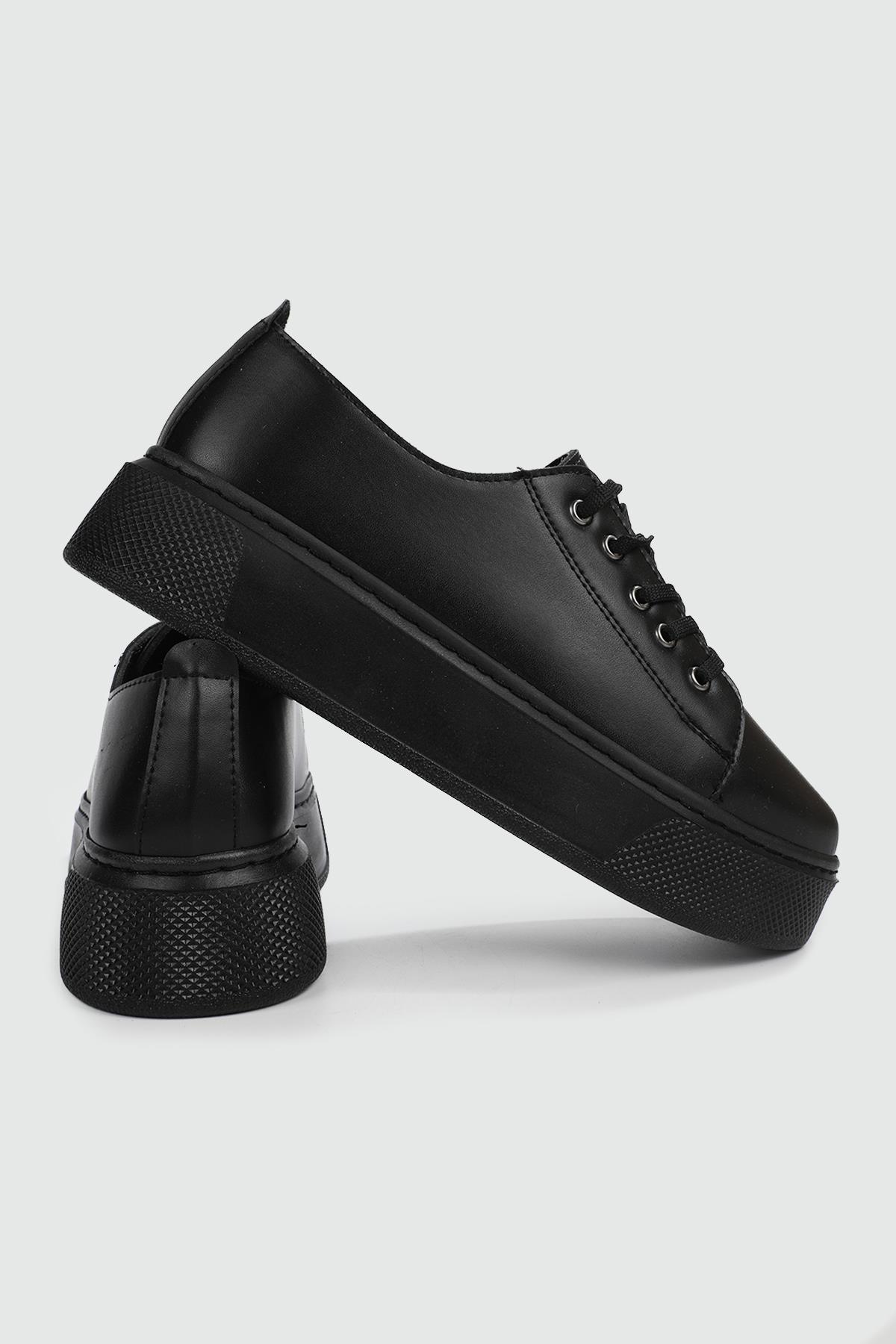 WanettiOrtapedik Taban Günlük Rahat Siyah Kadın Ayakkabı 24-611 | Ayakkabı City