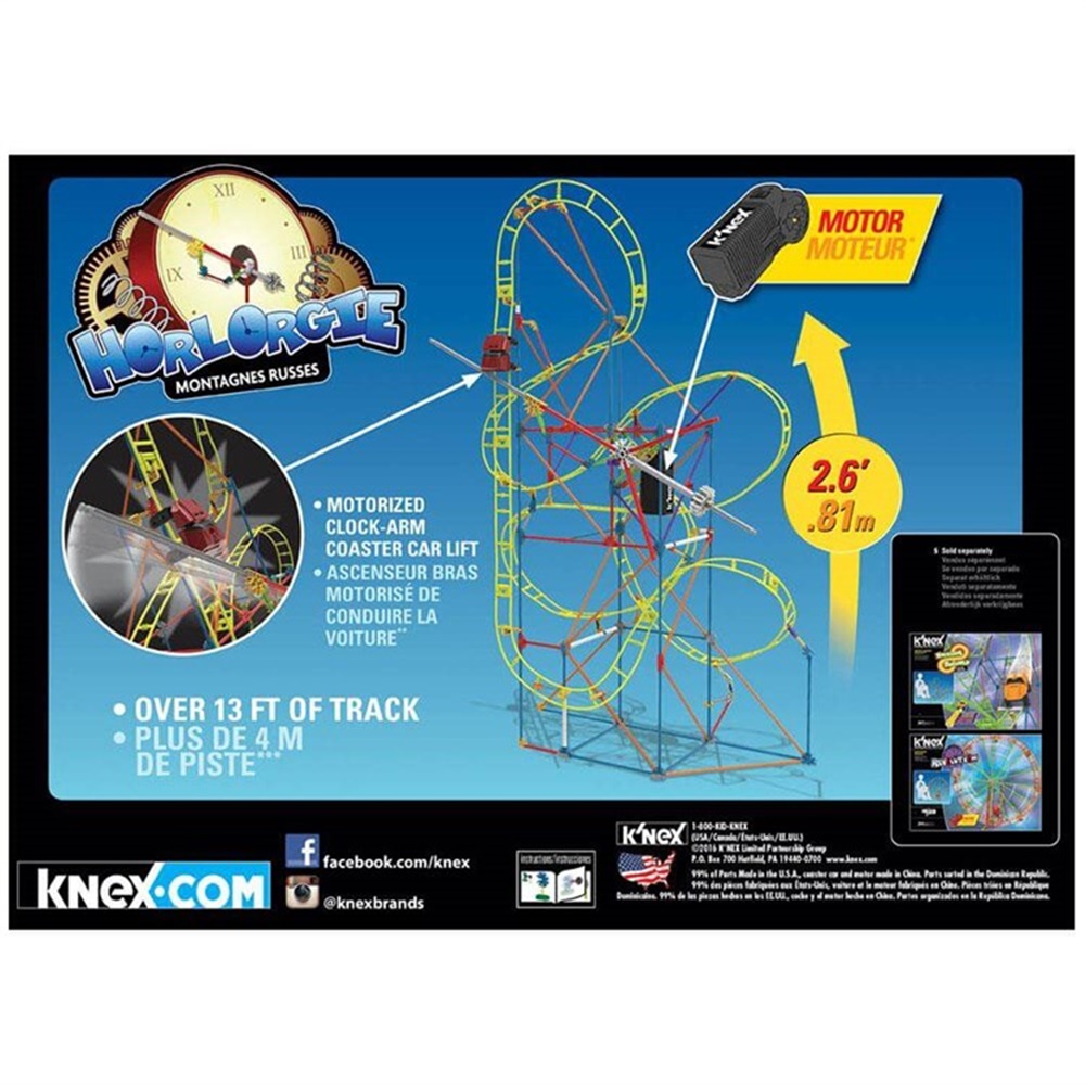 K'Nex Clock Work Roller Coaster Seti (Motorlu) Thrill Rides Knex