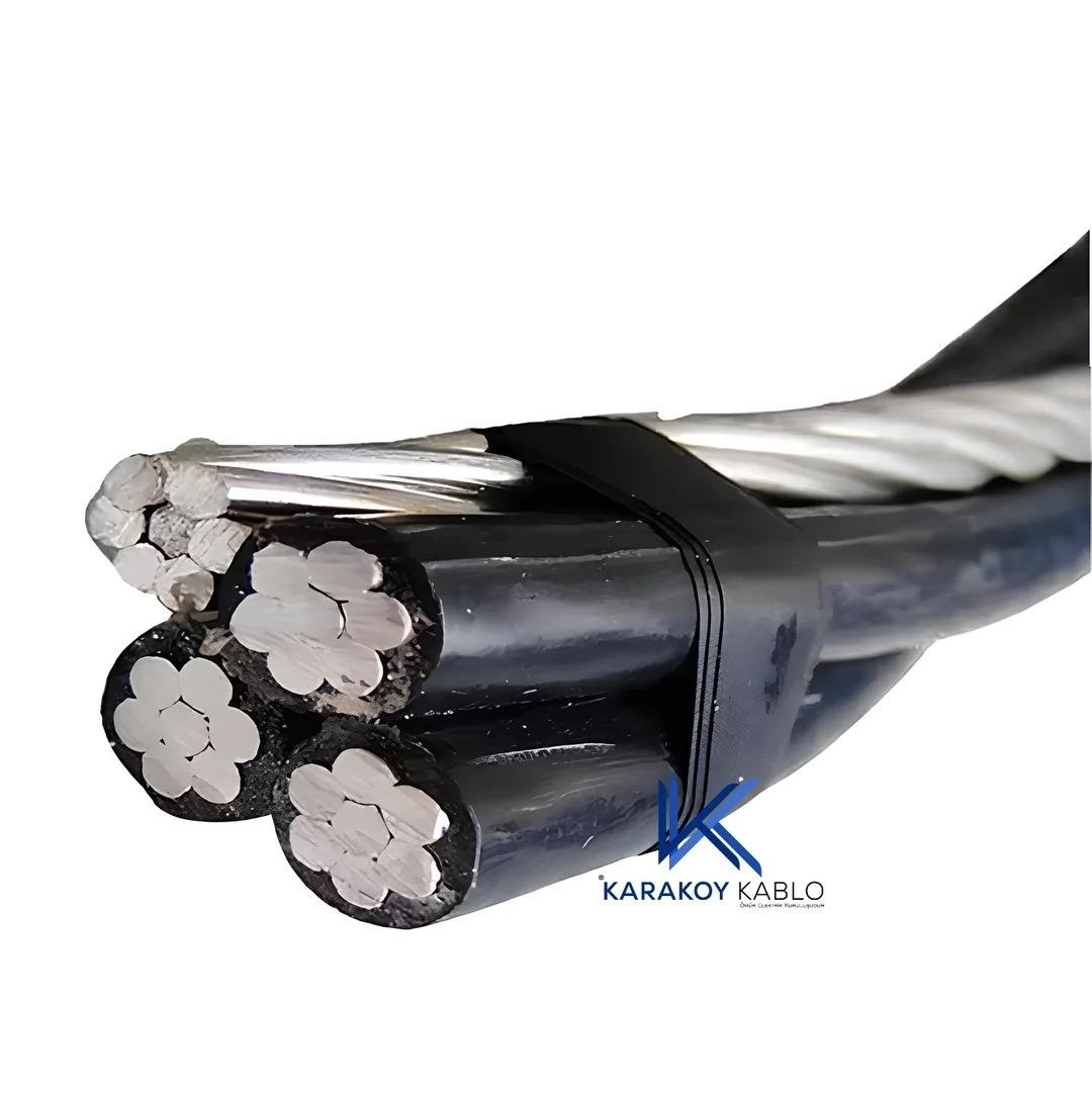 3x95+95 AER Alüminyum İletkenli Askı Telli Havai Kablo 1 Metre