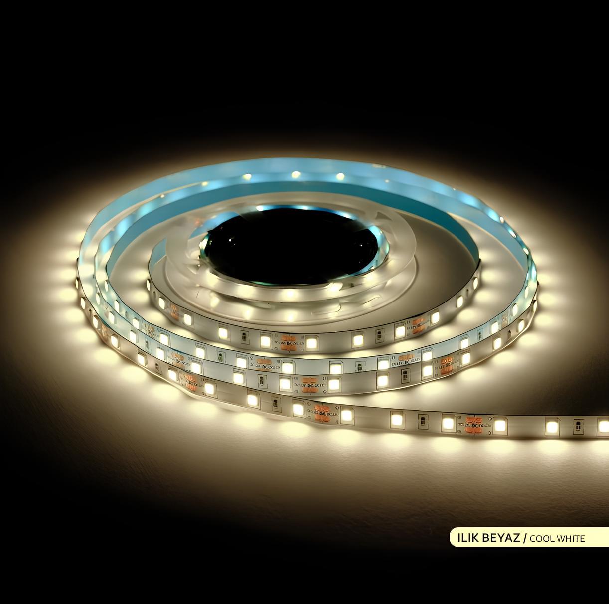 Ack 60 Led'li Şerit Led Ilık Beyaz Işık AS01-00801