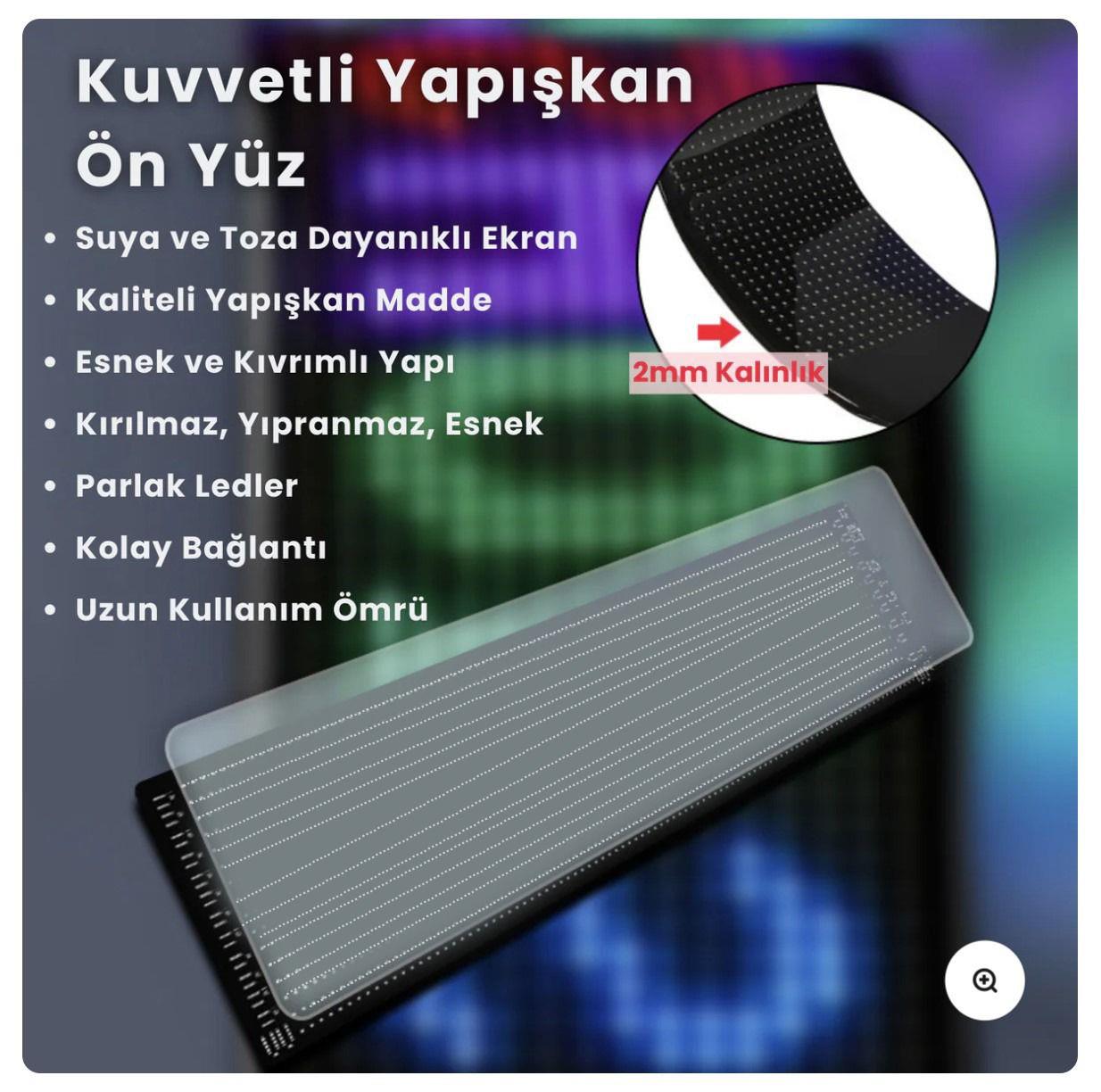 Kişiselleştirilebilir Matrix Car LED Ekran (60x12cm)