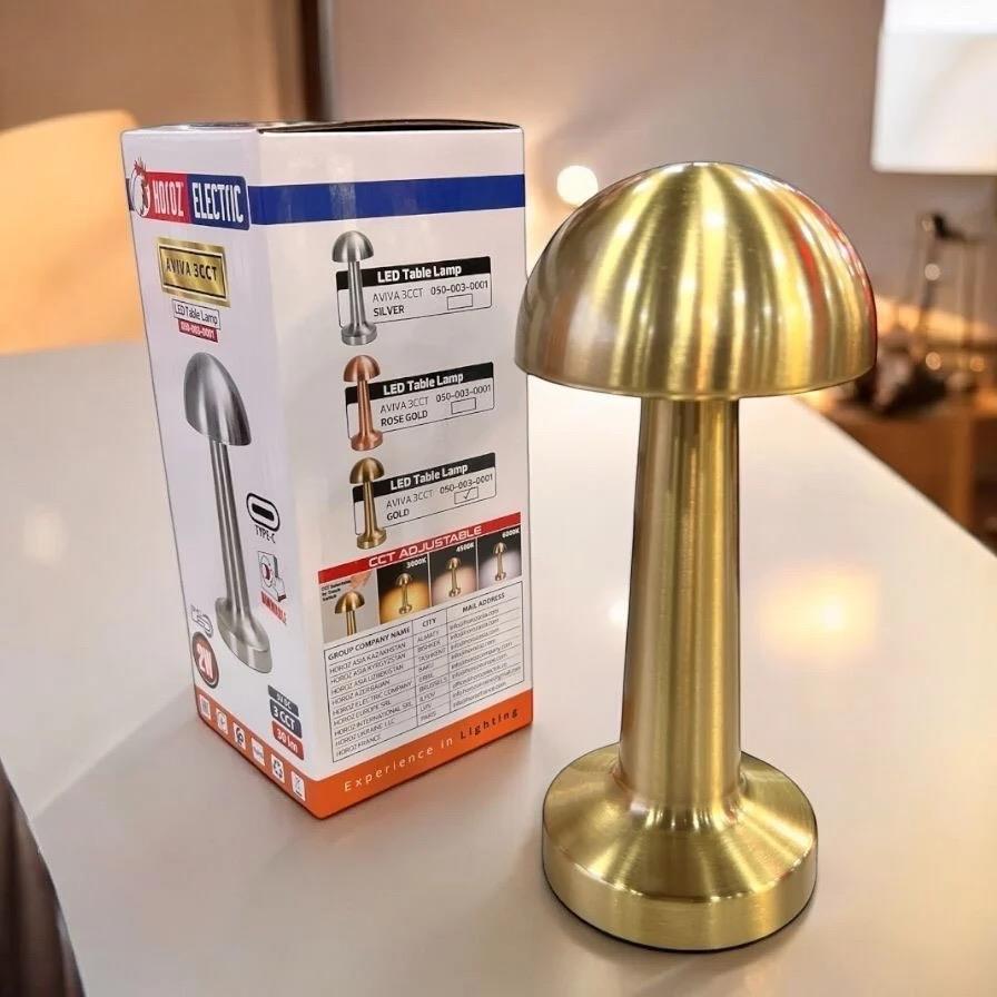 Horoz 050-003-0001-030 Aviva 3Cct Gold 2W/5V Dimli Masa Lambasi