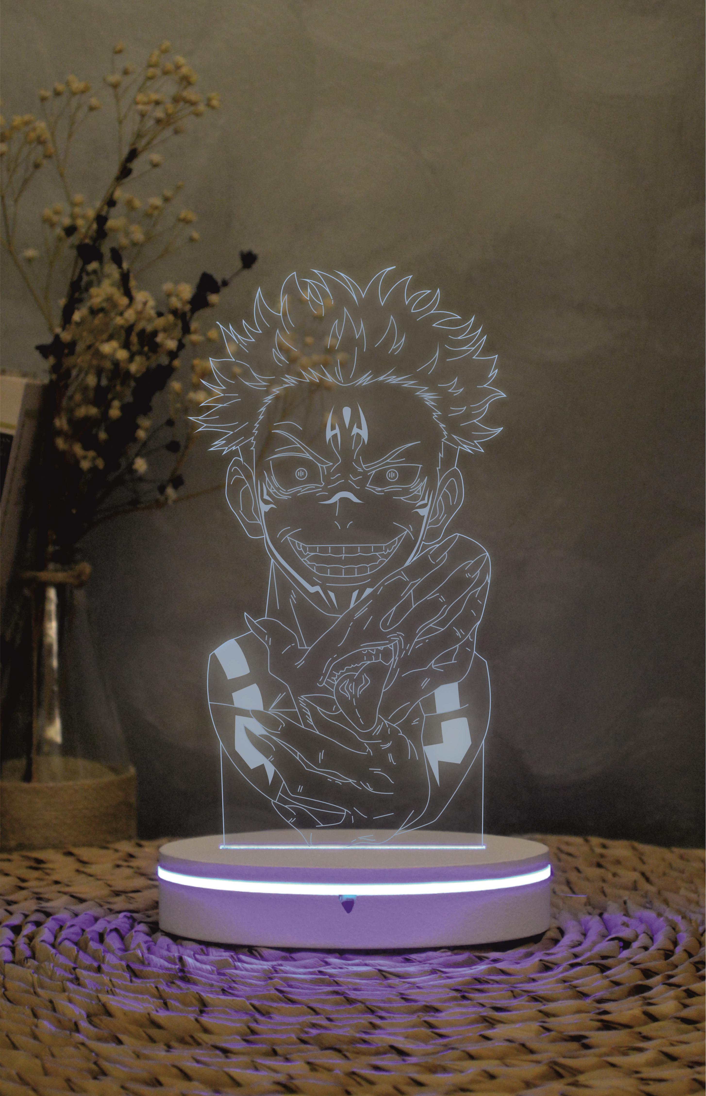 Ryomen Sukuna , Jujutsu Kaisen - 3 boyutlu led lamba 16 renk dekoratif ...