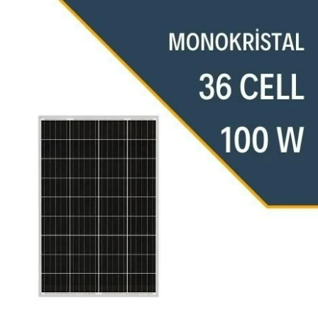 LEXRON 100W MONOKRİSTAL GÜNEŞ PANELİ