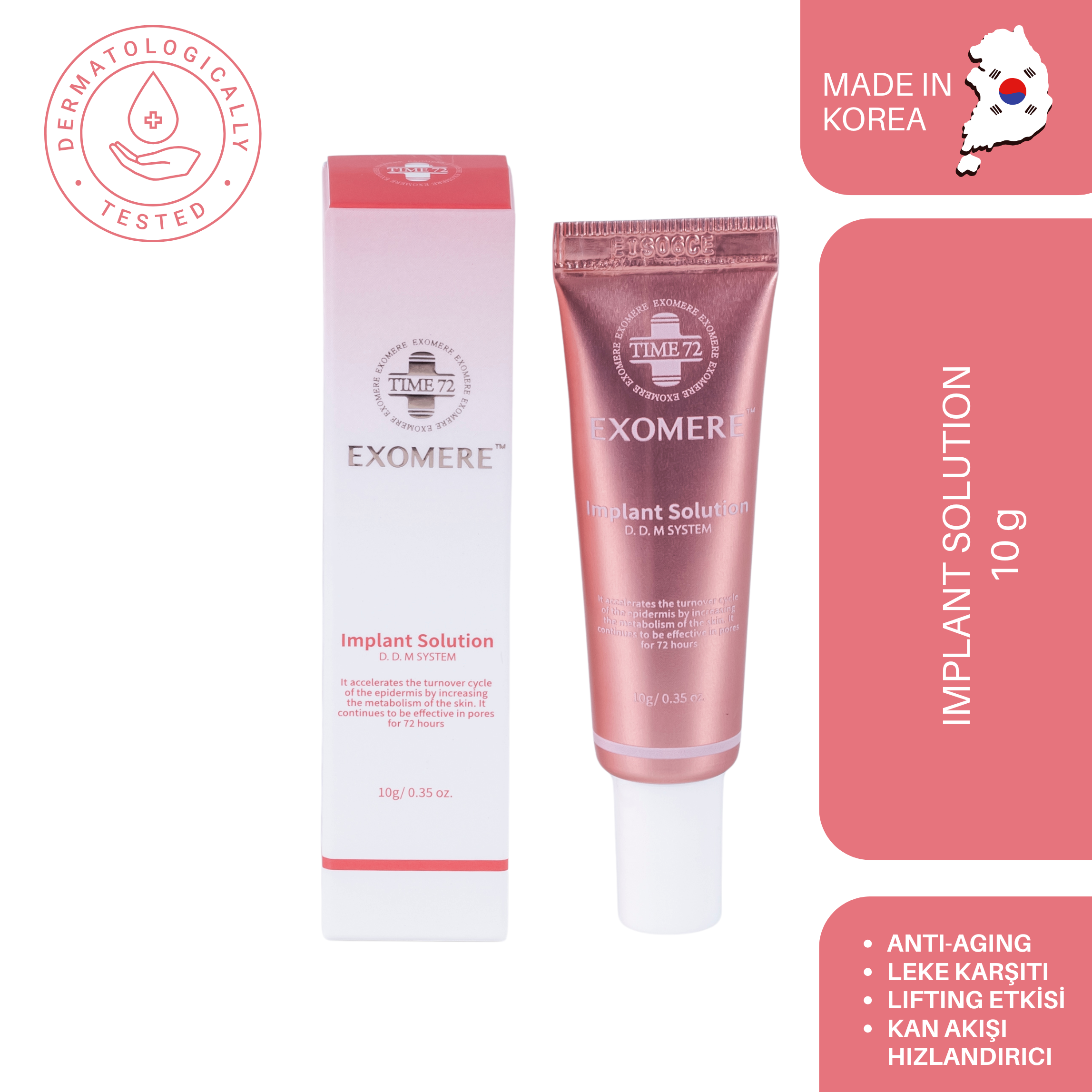 EXOMERE Implant Solüsyon Anti-Aging, Kore ve İtalyanın En İyileri