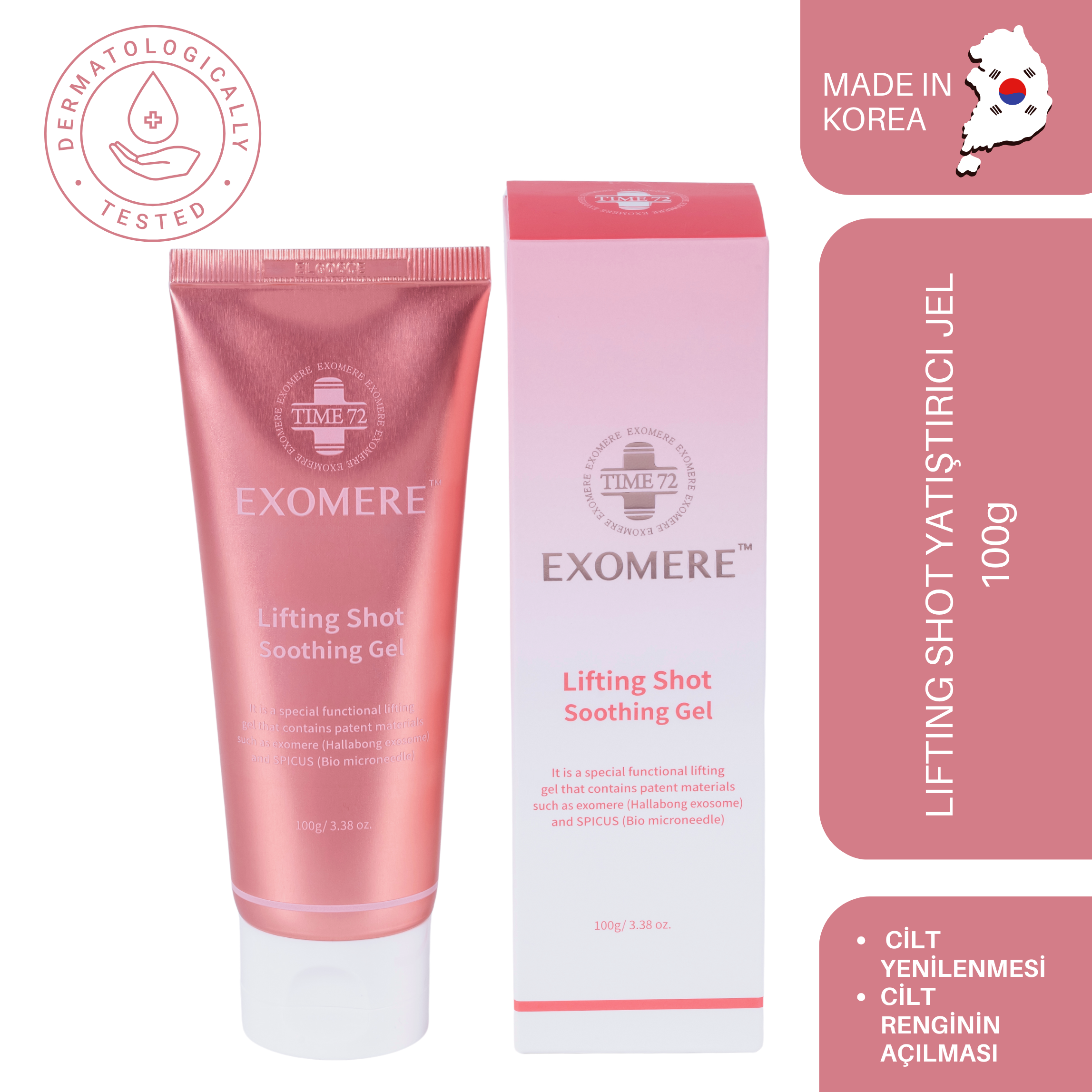EXOMERE Lifting Shot Yatıştırıcı Jel, Kore ve İtalyanın En İyileri