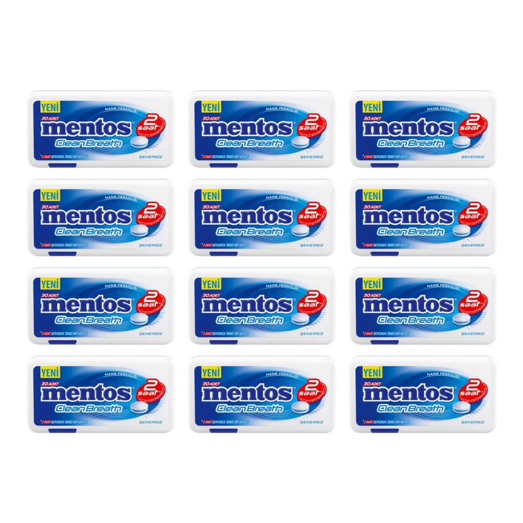 Mentos Clean Breath Nane Aromalı Tatlandırıcılı Tablet Şekerleme 21 g x ...