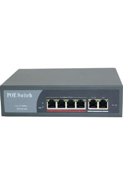 PoE Switch 4 Port Poe Switch + 2 Port Uplink Port | Chavoes.com