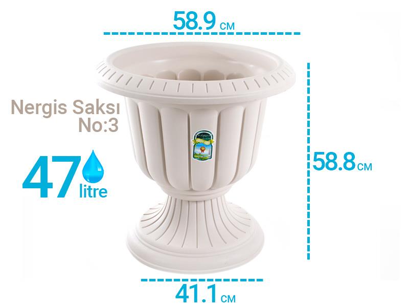 Serinova N003 Nergis Dış Mekan Saksı 47 Litre | ID1415
