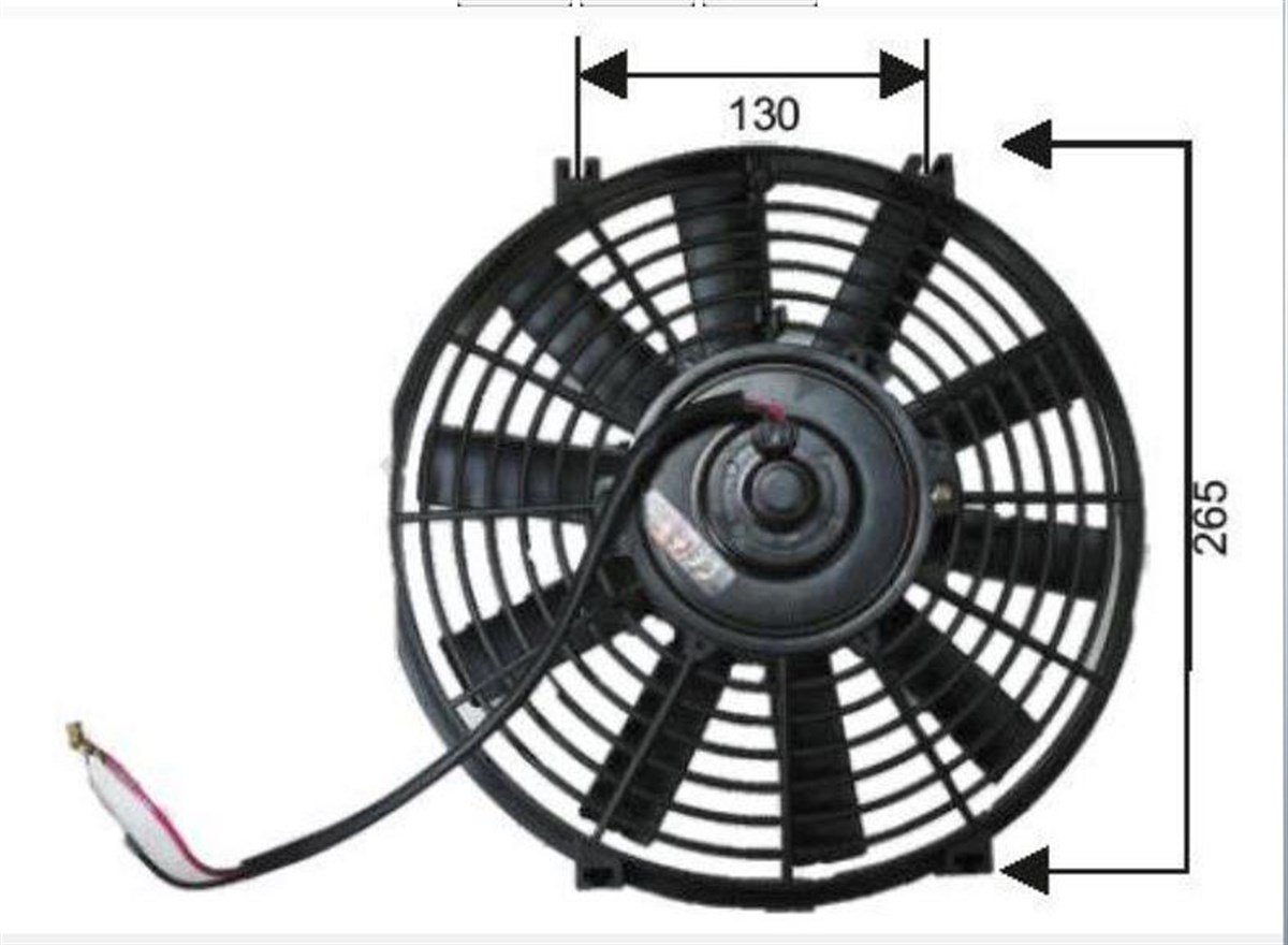 Fan Motoru 12v 10.5 İnc Dar Ayak Çap-256mm | Ith Rfm1090