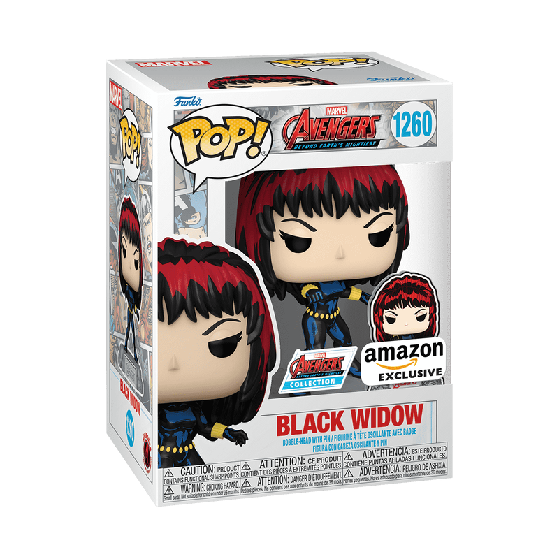 Funko Pop! Marvel Avengers - Black Widow with Pin (Kutu Hasarlı) #1260
