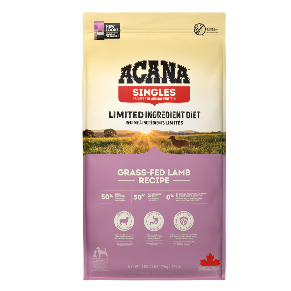 Acana Singles Grass-Fed Lamb Kuzulu Tahılsız Köpek Maması 17 kg |Cabukmama
