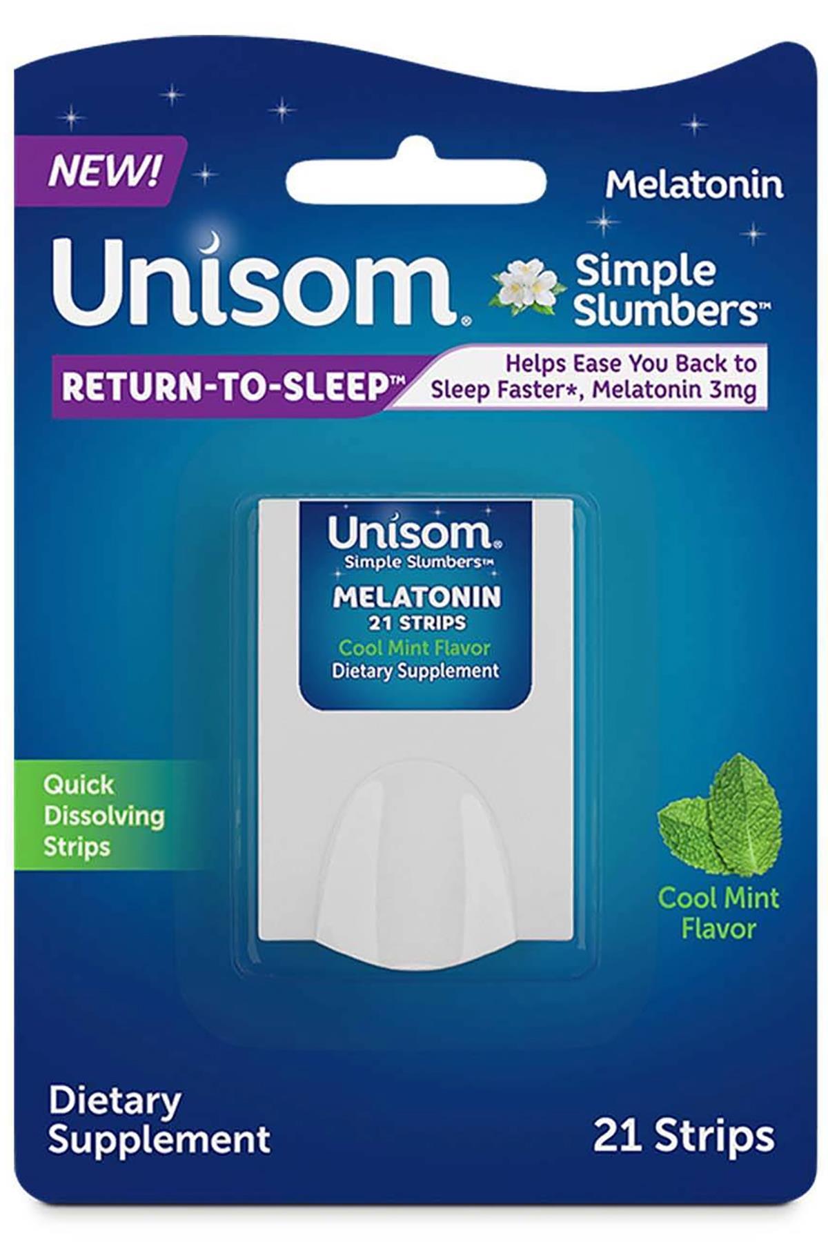 Unisom Midnight Cool Mint Flavor 21 Strips - 3ka.com.tr