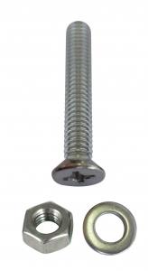 Havşa Başlı Yıldız Civata SS304 M5X50 Somun, Pul, 4'Lü