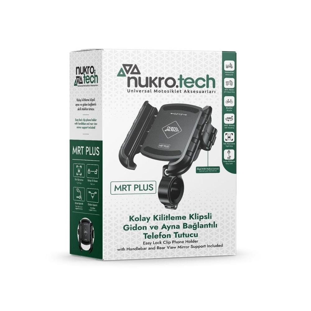 Nukrotech MRT PLUS Klipsli Motosiklet Telefon Tutucu - HPS Motor