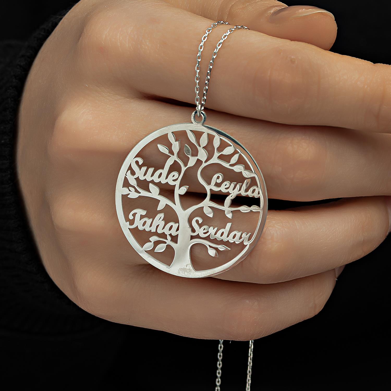 Hayat Ağacı İsimli 925 Gümüş Kadın Kolye
