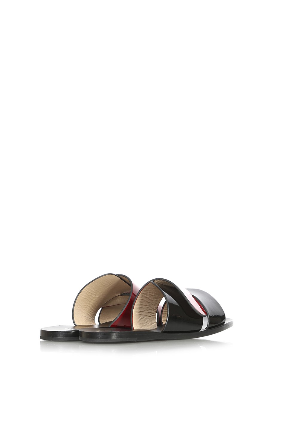 Meka Women's Slipper Red Black - İLVİ