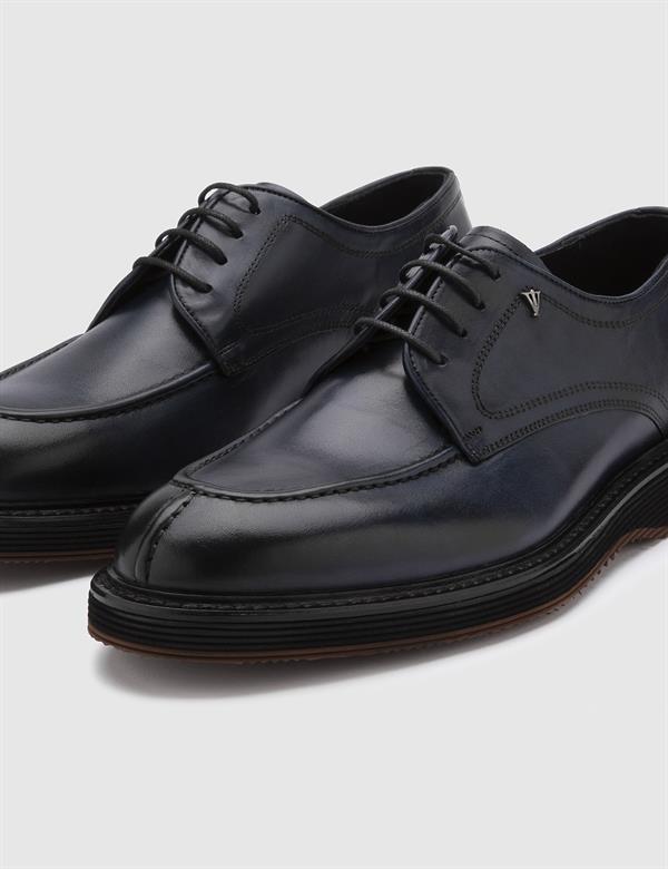 Hatia Hakiki Deri Erkek Lacivert Günlük Ayakkabı - iLVi