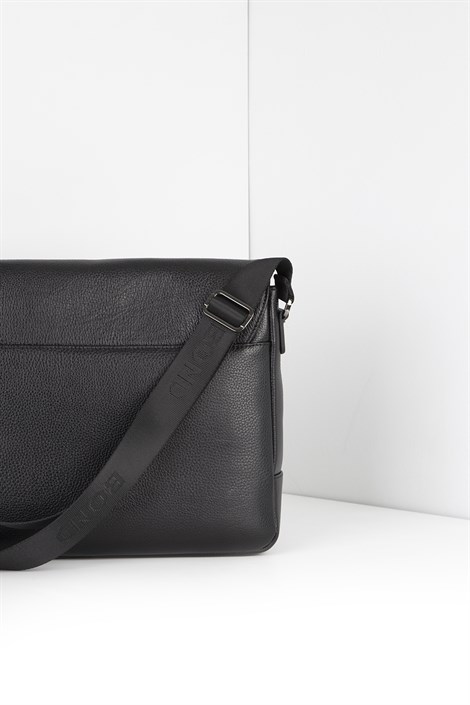 Mantii Men's Shoulder Bag Black Leather - İLVİ