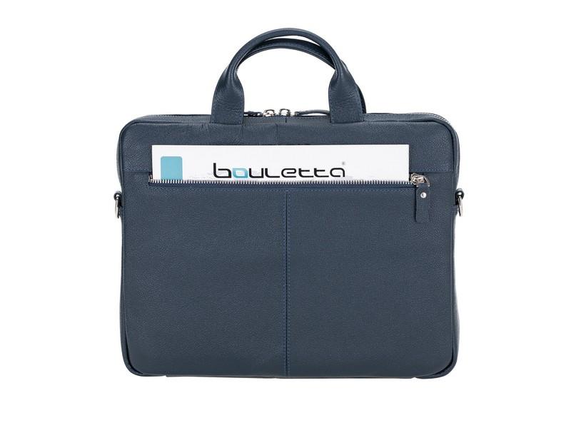 Bouletta Apollo Deri 13-14 inç Laptop Çantası Deniz Mavi