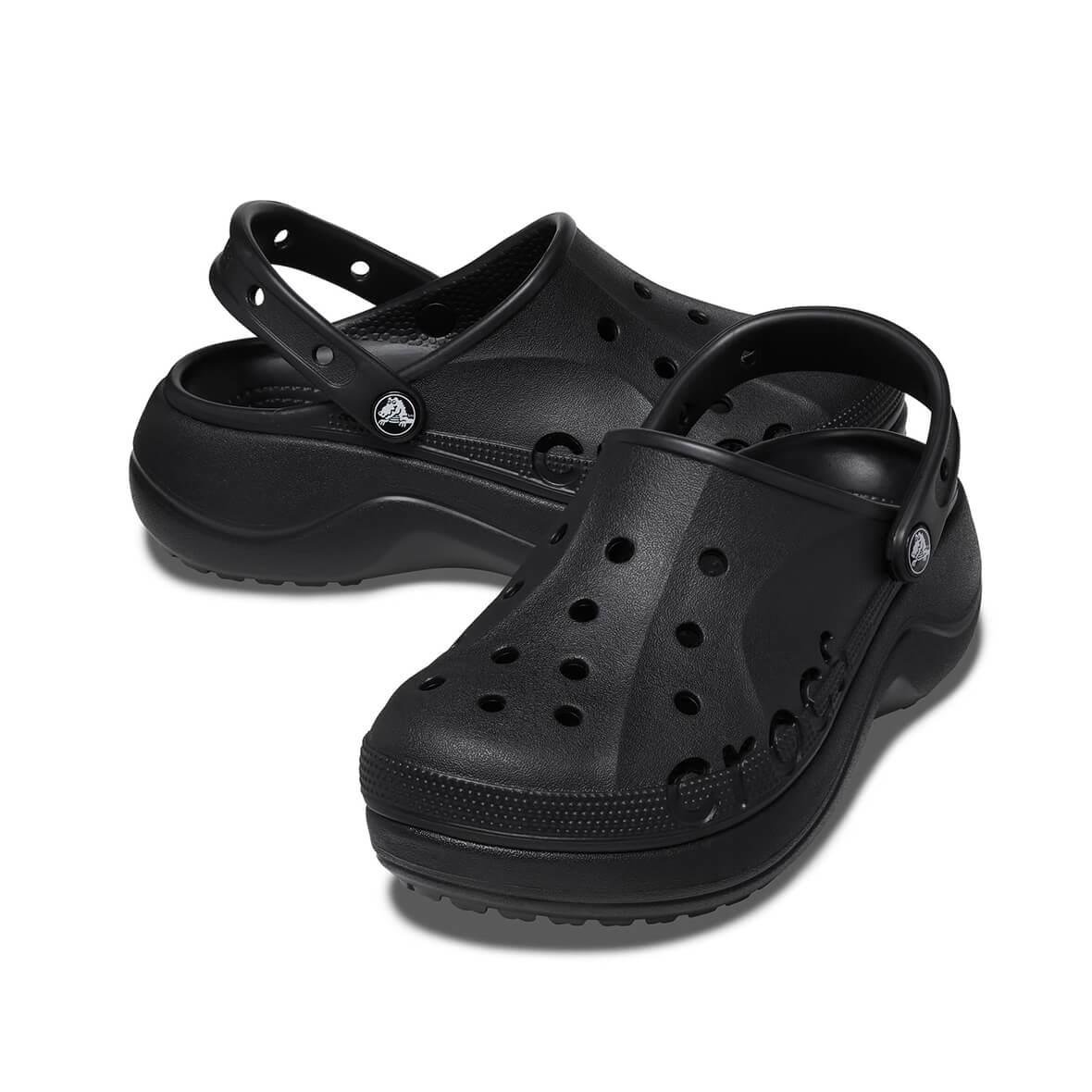 Crocs Baya Platform Clog Kadın Terlik - Siyah