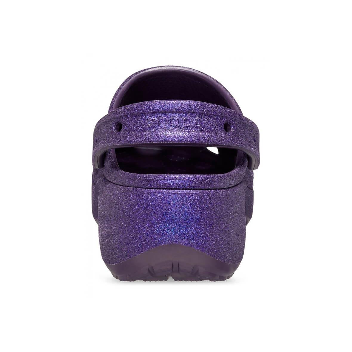 Crocs Classic Platform Glitter Clog W Kadın Terlik - Mor