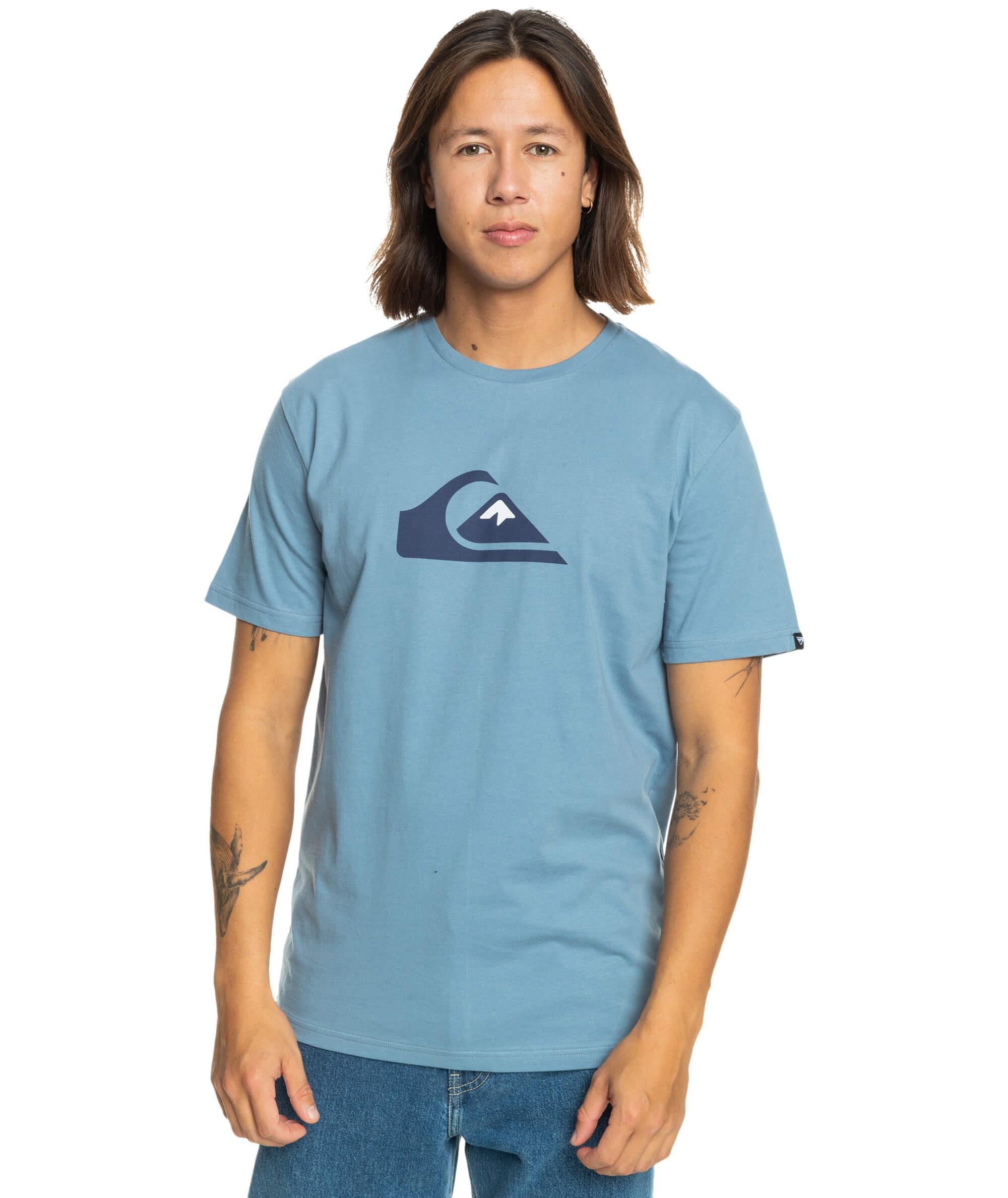 Quiksilver Comp Logo SS Erkek T-Shirt - Mavi