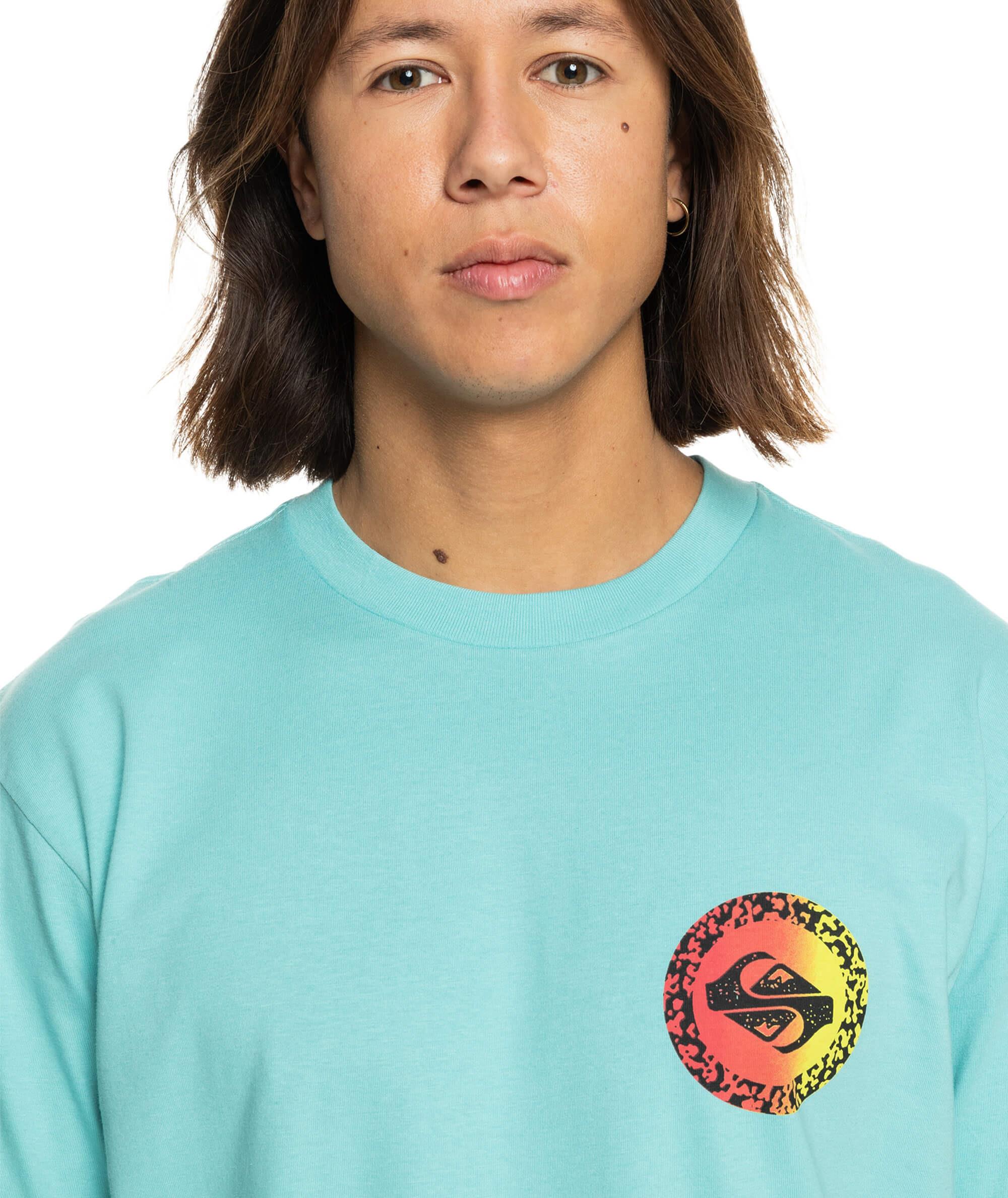 Quiksilver Long Fade SS Erkek T-Shirt - Mavi