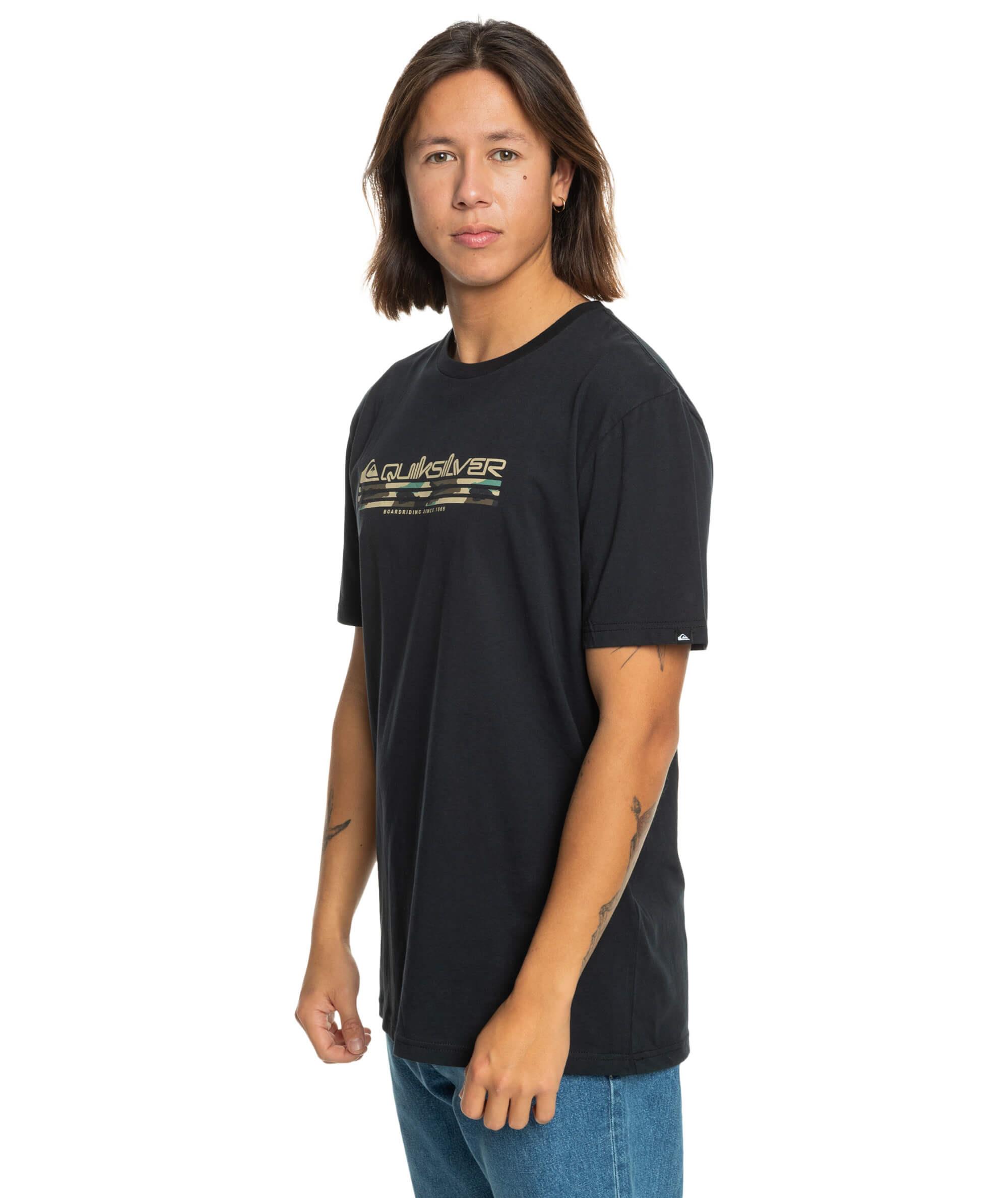 Quiksilver Omni Fill SS Erkek T-Shirt - Siyah