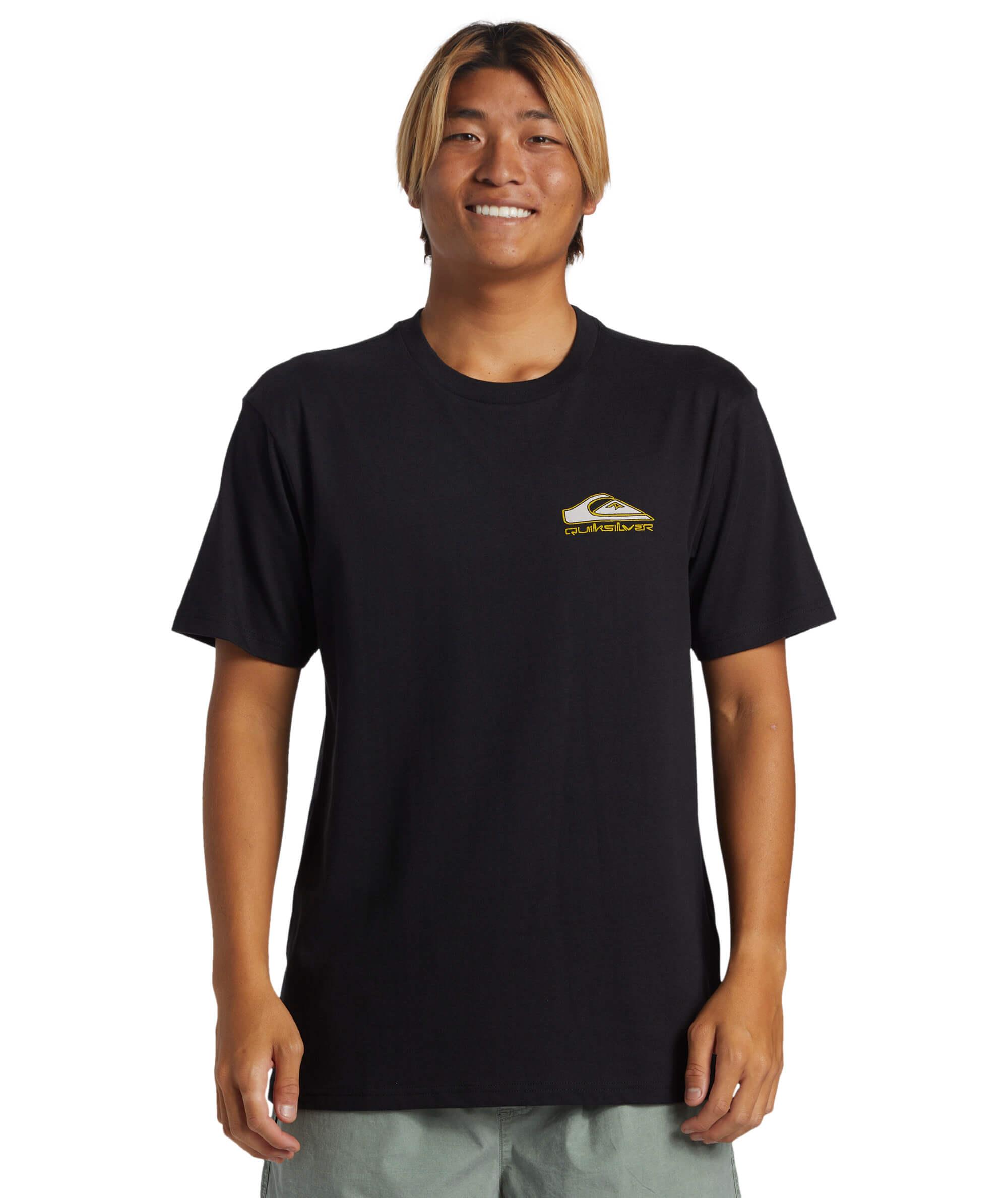 Quiksilver Step Up Mor SS Erkek T-Shirt - Siyah