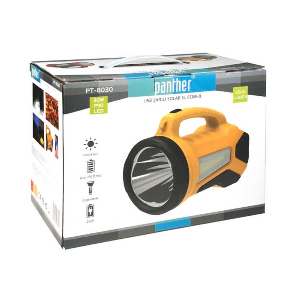 Panther Pt-8030 Usb Şarjlı Spot Fener