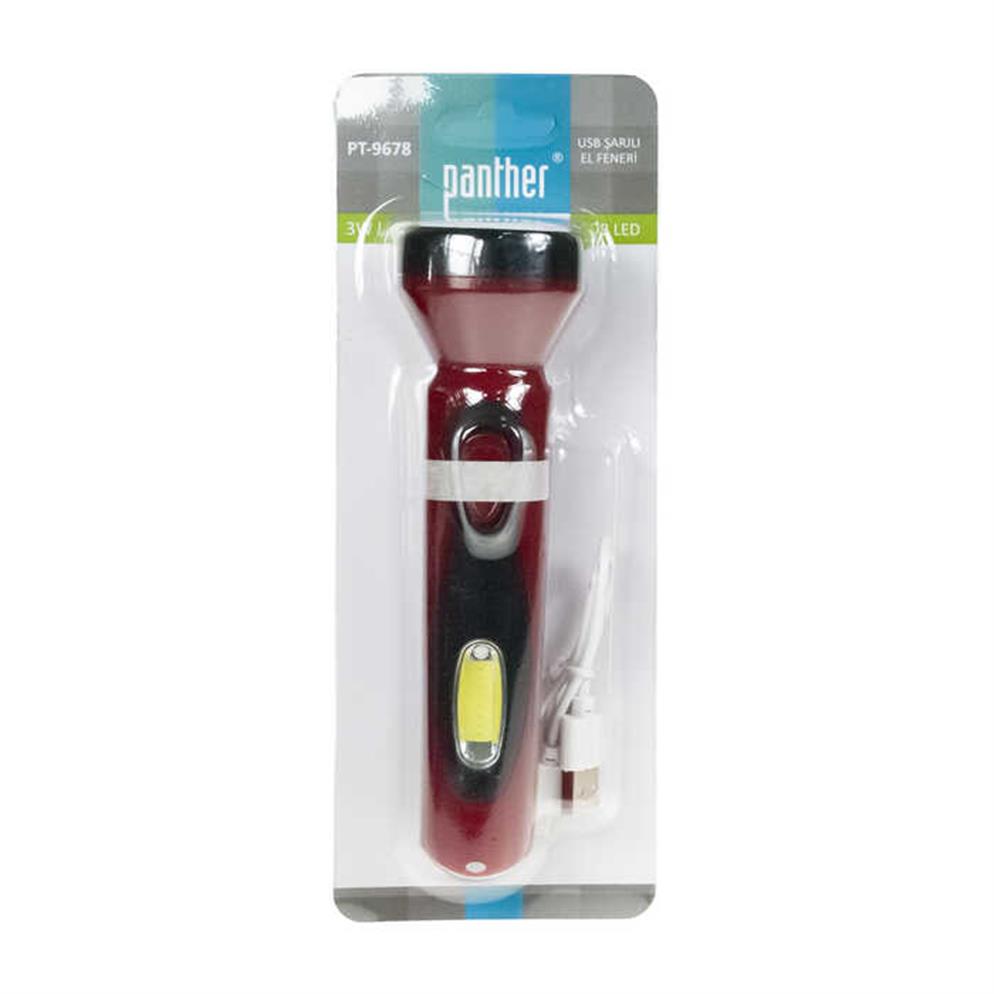 Panther Pt-9678 Usb Şarjlı El Feneri
