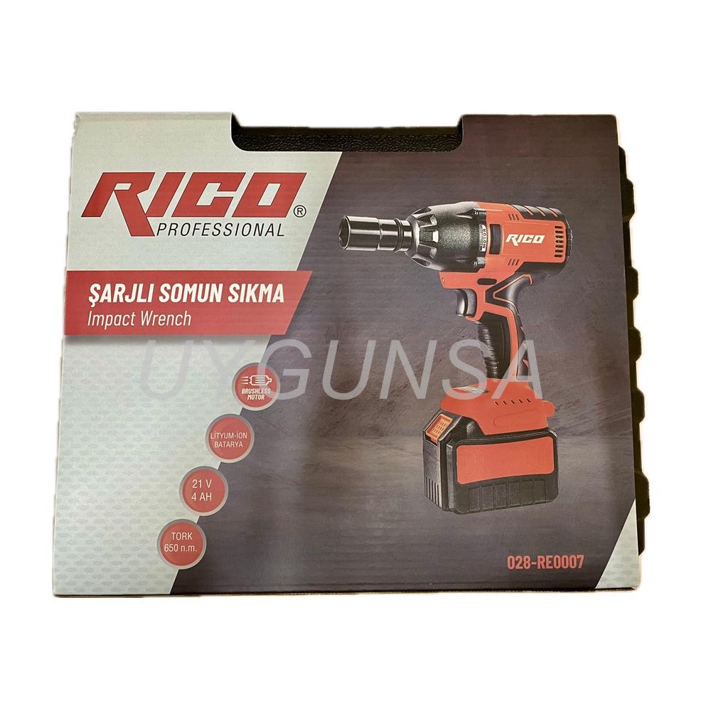 Rico 028-RE0007 650NM Şarjlı Somun Sökme Sıkma Tabancası (2 PİL)