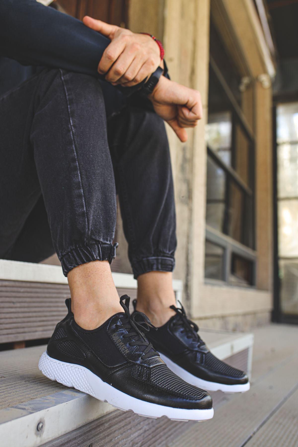 Chekich Siyah Beyaz Tabanlı Günlük Erkek Ayakkabı