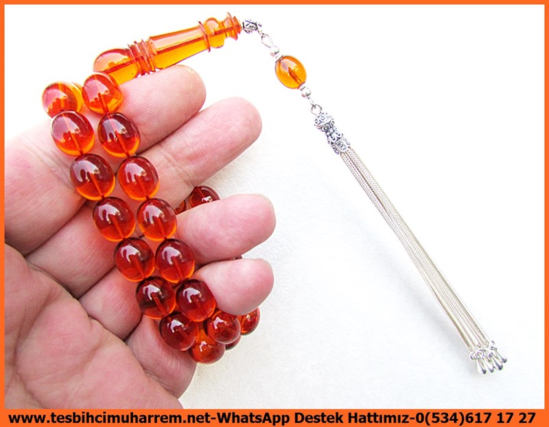 Gümüş Püskül Tasarım Bal Köpüğü Ateş Kehribar Tesbih Bal Böceği