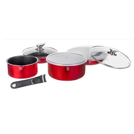 Berlinger Haus 9 Adet Tencere Seti Metallic Line Burgundy Edition